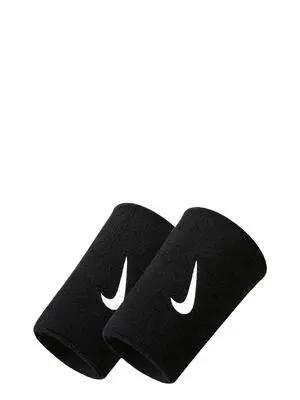 Nike Swoosh Doublewide Wristbands - Black/white