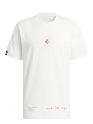 ADIDAS Adidas Donovan Mitchell Graphic T-shirt 'white Pink'