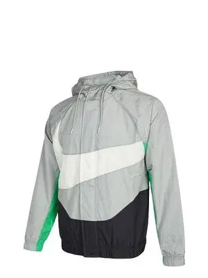 Nike Swoosh Hooded Woven Jacket - Grey