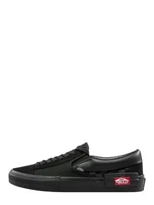 VANS Slip-on Cap Checkerboard Sneakers - Black