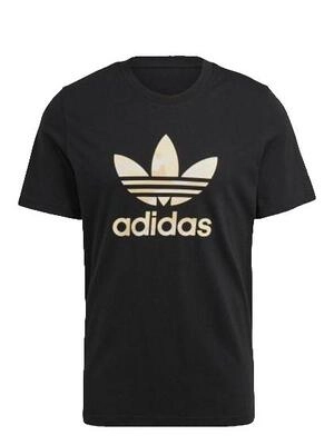 Adidas Adidas Originals Camo Infill Tee Casual Sports Round Neck Short Sleeve Black Black