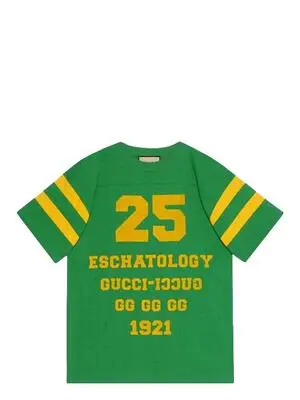 Gucci Ss21 1921 Series Alphabet Print Casual Short Sleeve - Green