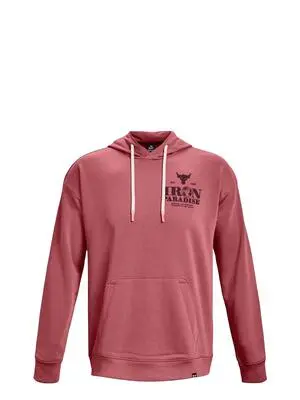 Under Armour Project Rock Iron Paradise Heavyweight Terry Hoodie - Beta Red