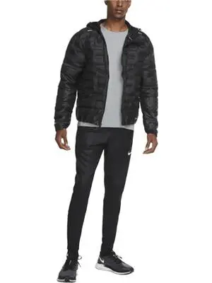 Nike Reflective Logo Running Sports Down Jacket - Black