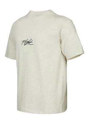 JORDAN Flight Essentials Logo Sports Short Sleeve /white - Creamy