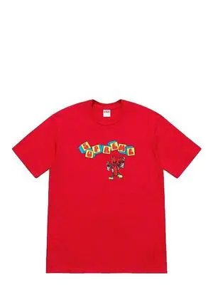 Supreme Ss19 Dynamite Tee Printing Short Sleeve - Red