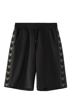 LI-NING X Disney Graphic Striped Shorts - Black/grey