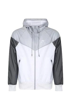Nike Color Block Hooded Windbreaker Jacket - Graywhite