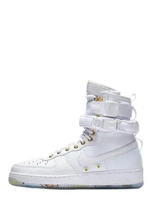 Nike Sf Air Force 1 High Top Sneakers - White-mtlc Gold