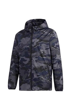 Adidas Camouflage Hooded Track Jacket - Black