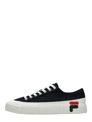 FILA Gear Canvas Lace-up Low Top Sneakers - Black