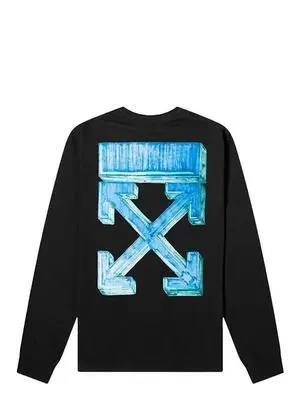 Off-White Fw20 Marker Arrows Print Long Sleeve T-shirt - Black