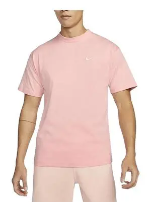 Nike Men's Nike Solid Color Logo Casual Sports Short Sleeve Pink T-shirt Multi-color