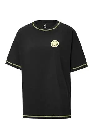 CONVERSE Casual T-shirt - Black/yellow