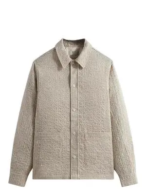 Kith Ss24 Slub Boucle Boxy Collared Overshirt 'canvas - Tan