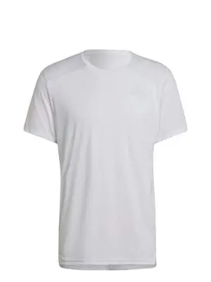 Adidas Solid Color Logo Micro Mark Sports Training Short Sleeve T-shirt - Multi-color
