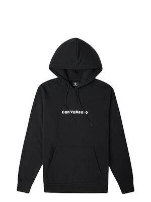 CONVERSE Alphabet Printing Casual Hoodie - Black