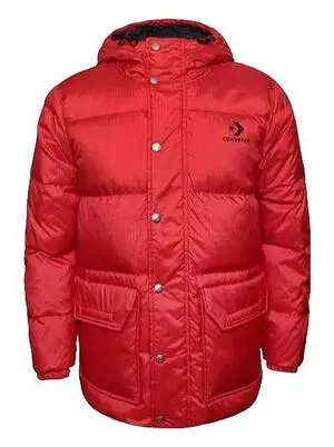 CONVERSE Down Fill Puffer Jacket - Red