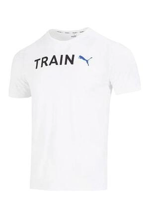 PUMA Graphic Train T-shirt 'white - White/black