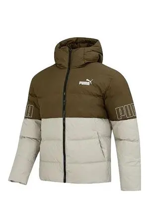 PUMA Power Down Hooded Jacket - Olive Green