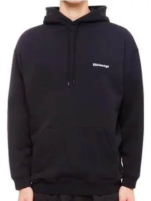 Balenciaga Logo Hoodie - Navy