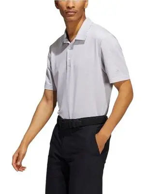 Adidas Stripe Logo Casual Sports Short Sleeve Polo Shirt Gray - Multi-color