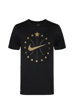 Nike Bronzing Logo Sports Quick Dry Short Sleeve - Black