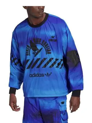 Adidas Original Logo Pattern Round Neck Pullover Long Sleeve - Default Colorway