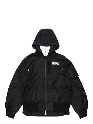 Nike X Sacai Double Layer Hooded Jacket - Black