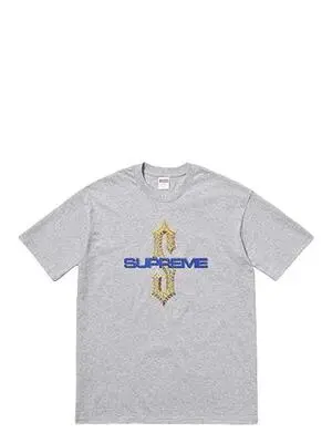 Supreme Ss18 Diamonds Tee Heather Diamond Printing Short Sleeve Gray - Grey