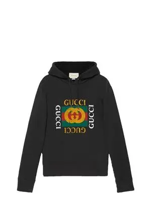 Gucci Vintage Crew Popover Hoody - Black