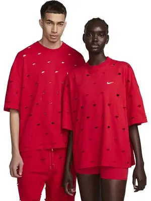 Nike X Jacquemus Embroidered Swoosh T-shirt - Red