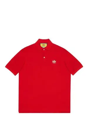 Gucci X Adidas Cotton Piquet Polo - Red