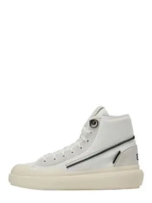 Adidas Y-3 Ajatu Court High Top Sneakers - White/grey