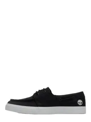 Timberland Low Top Lace Up Canvas Sneakers - Black