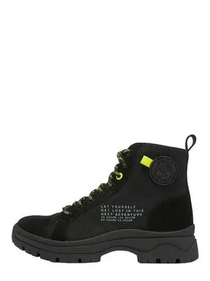 Sketchers Bobs Broadies High Top Zip Up Boots - Black
