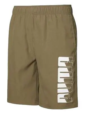 PUMA Logo Woven Shorts - Brown