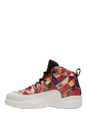 JORDAN Nike 12 Retro High Top Sneakers - Sail-metallic Gold/true Red