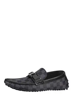 LOUIS VUITTON Hockenheim Moccasin Shoes - Grey/black/silver