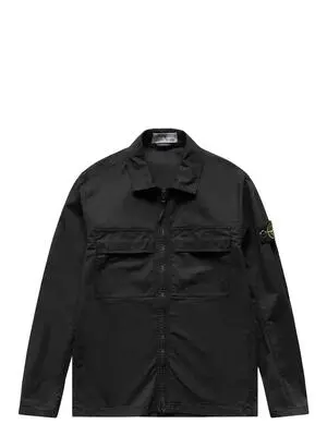 Stone Island Compass Logo Shirt Jacket - Black