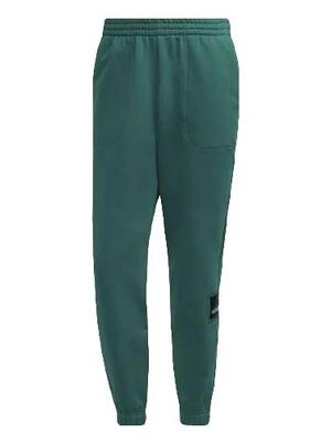 Adidas Logo Solid Color Loose Bundle Feet Sports Pants/trousers/joggers Green - Default Color