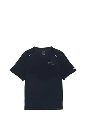 Nike Dri-fit Adv Run Division Techknit Short Sleeve Shirt - Black