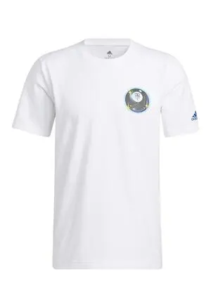 Adidas Tmac Tee 8 Pattern Printing Round Neck Pullover Short Sleeve White T-shirt - Default Color