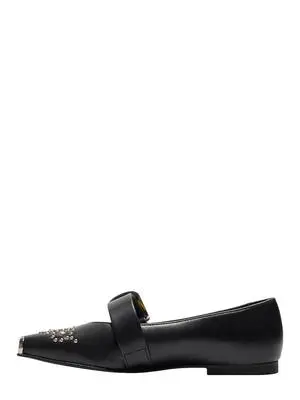 Onitsuka Tiger Ballerina Studded Flats - Black/silver