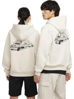 Nike Hoodie 'truckin Beige - Beige/black