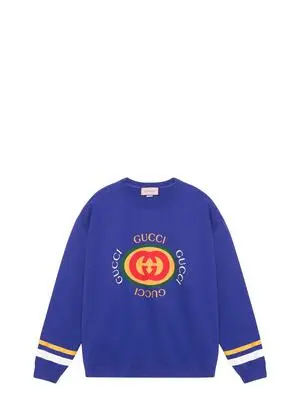 Gucci Cotton Jersey Sweatshirt - Blue
