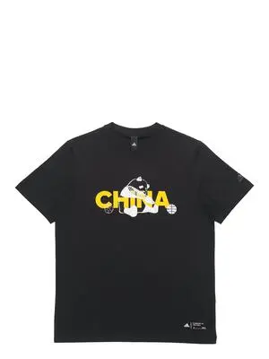 Adidas China Graphic Crewneck Short Sleeve T-shirt - Black