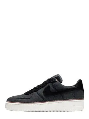 Nike Force 1 Low Premium Denim Sneakers - Black