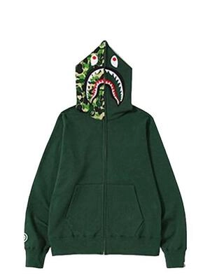 A BATHING APE A Bathing Ape Shark Camo Full Zip Hoodie Tan