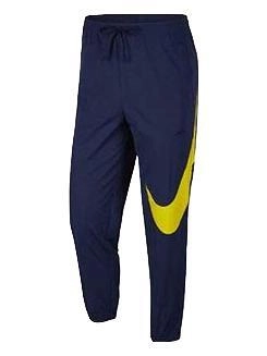 Nike Big Swoosh Woven Pant Large Athleisure Casual Sports Pants 'blue Yellow - Blue/yellow